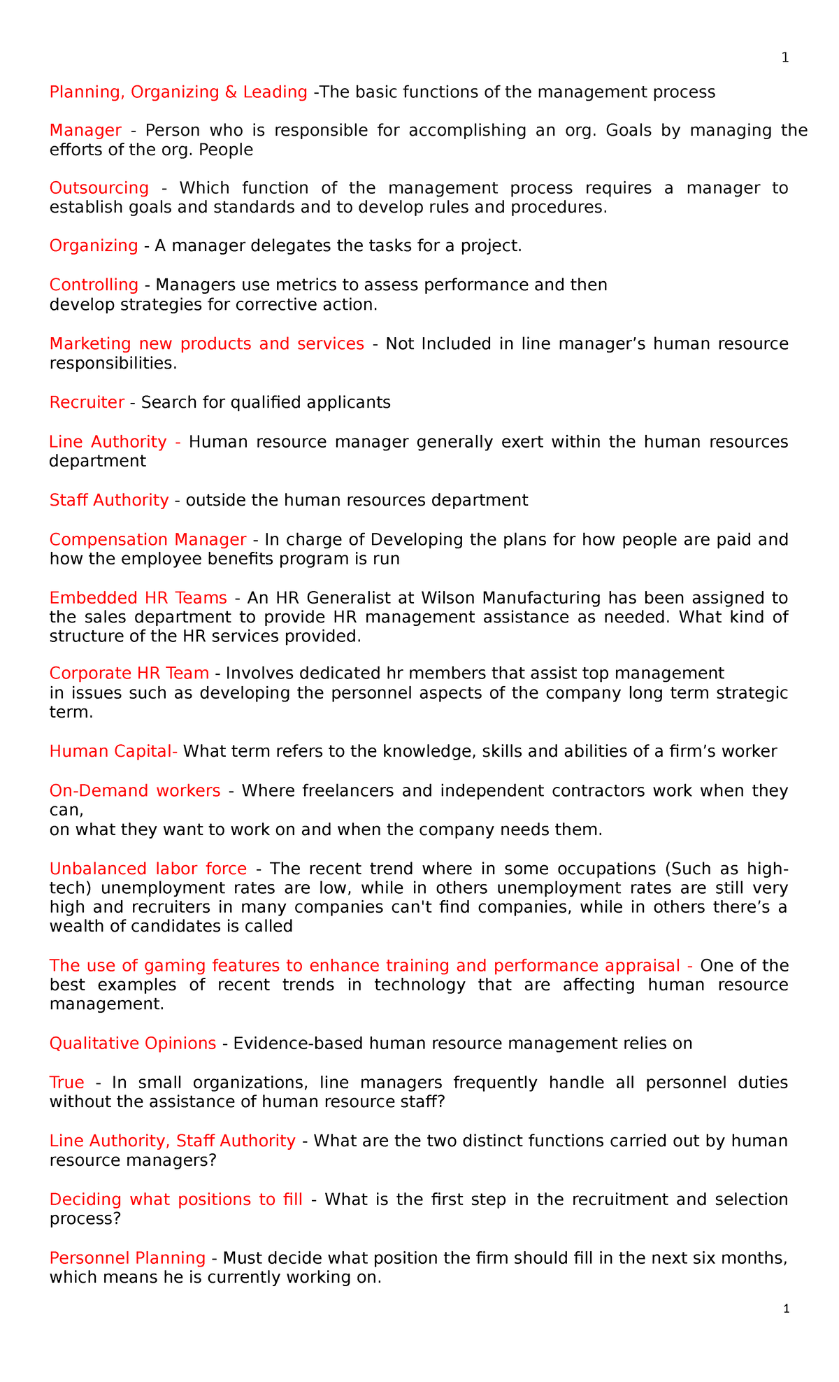 HRM 101: Comprehensive Review of Management Functions and Practices ...