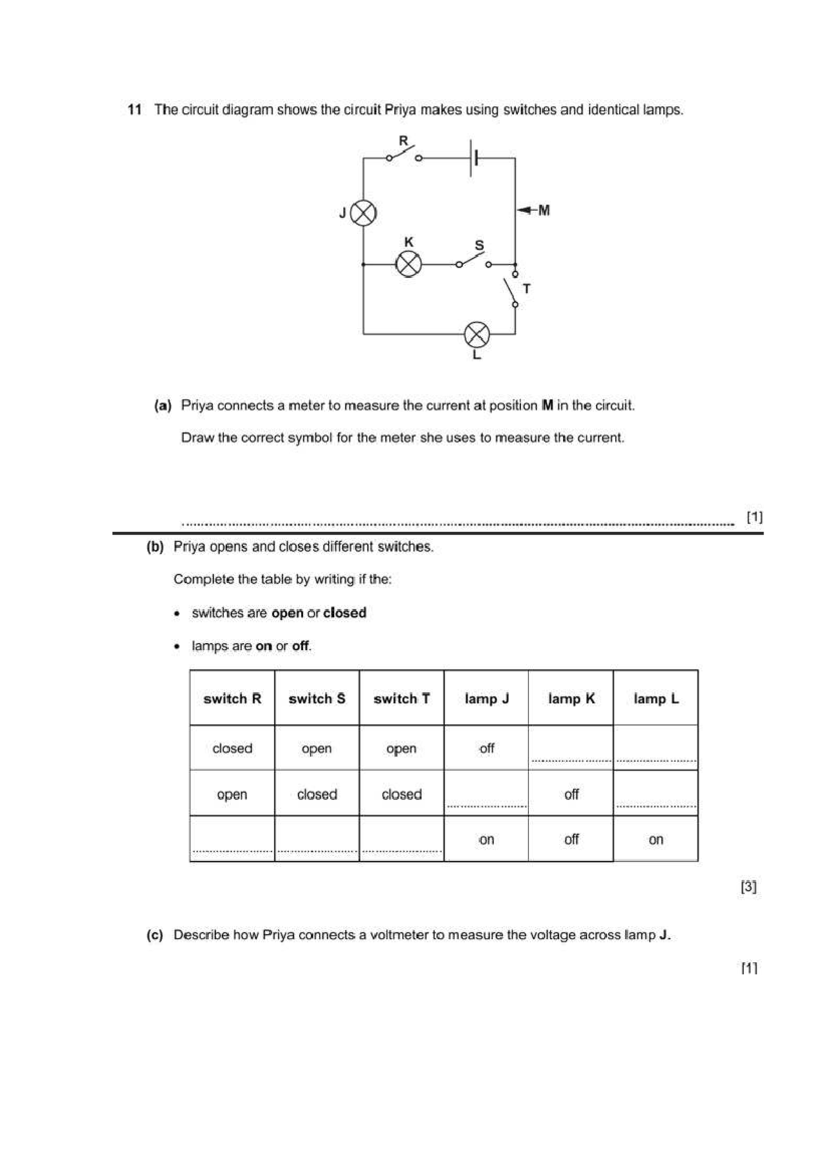 Document 4 - Science: Circuit Analysis with Switches and Lamps - Studocu