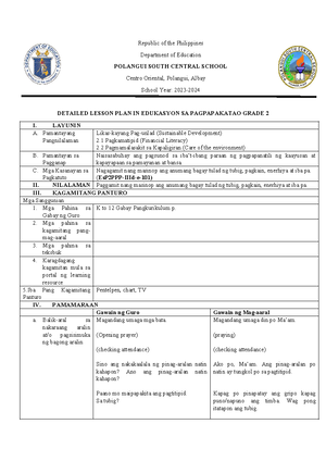 DLP IN MATH 2 DEMO 2 - detailed lesson plan in grade 2. comparing ...