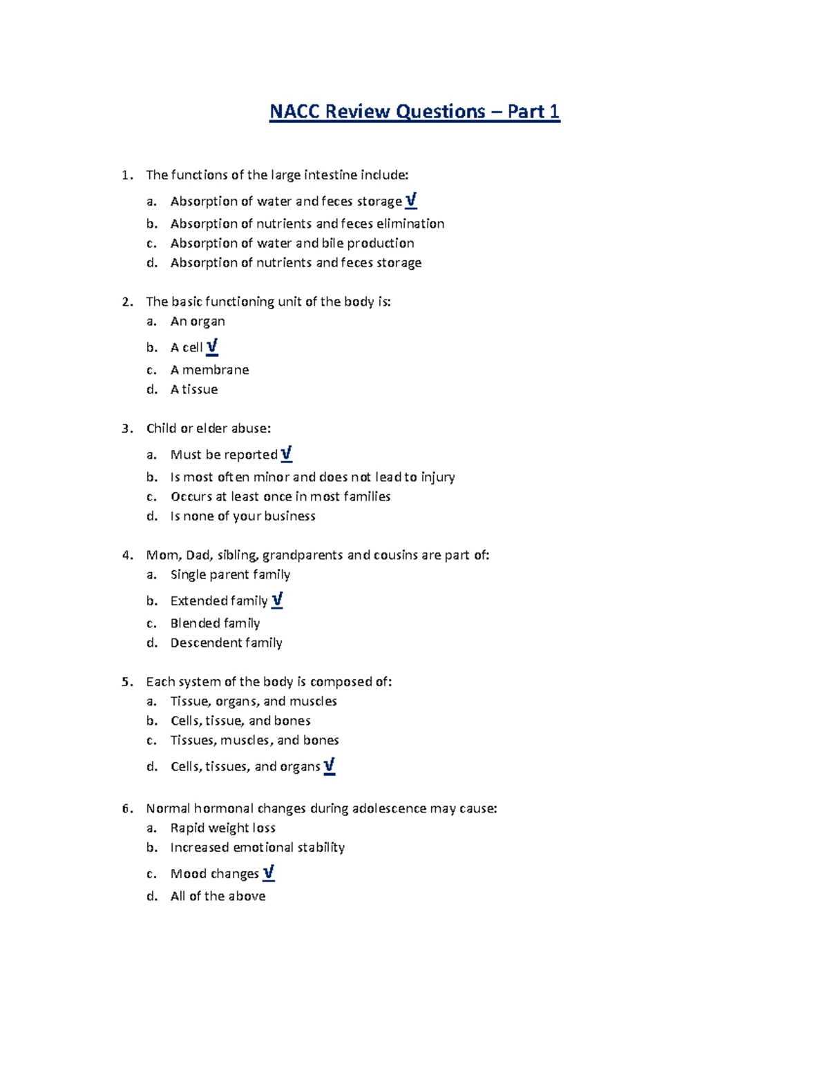 NACC - PSW 2024 Exam Review: 200 Questions with Correct Answers - Studocu
