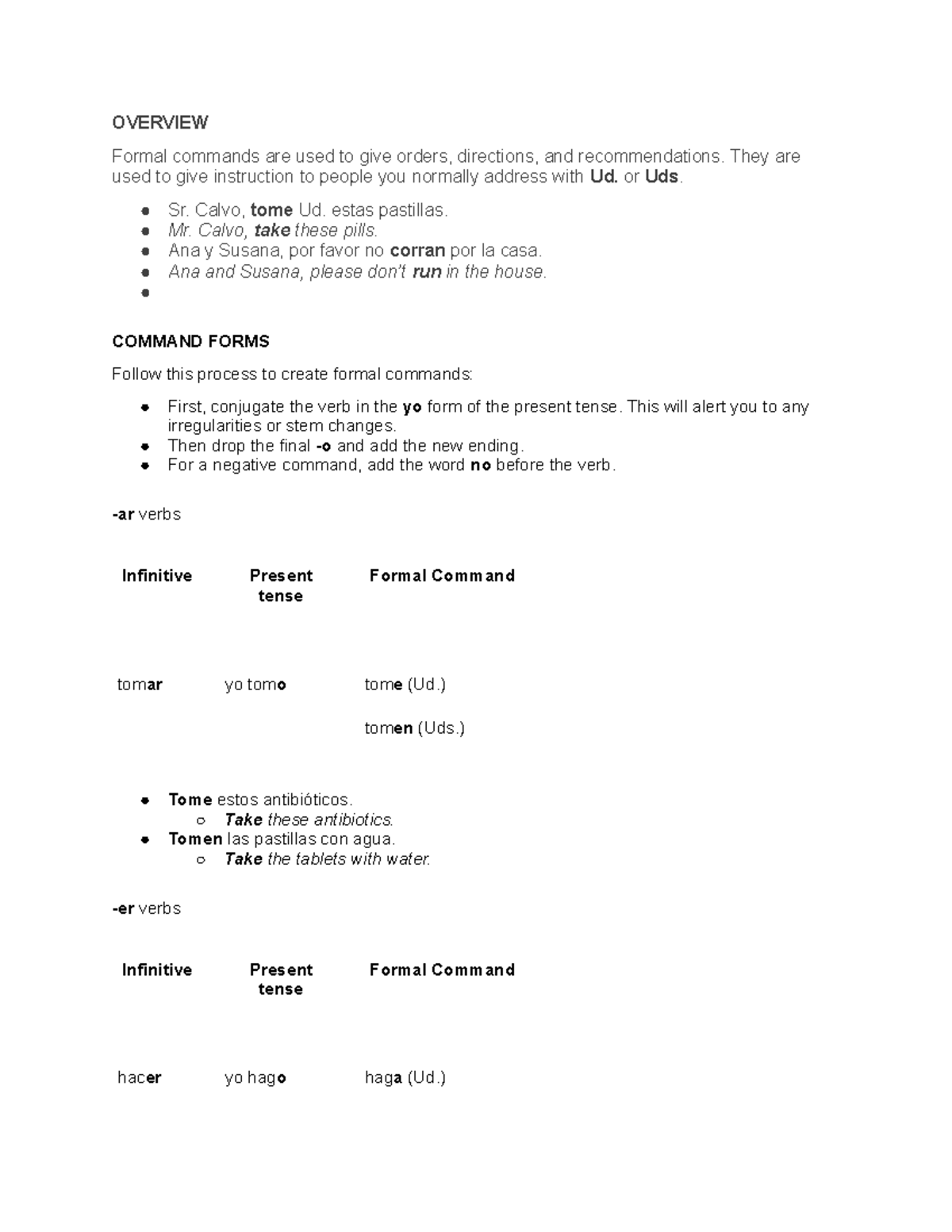 Los Mandatos Formales - Lecture Notes from Professor Raboso Manas ...