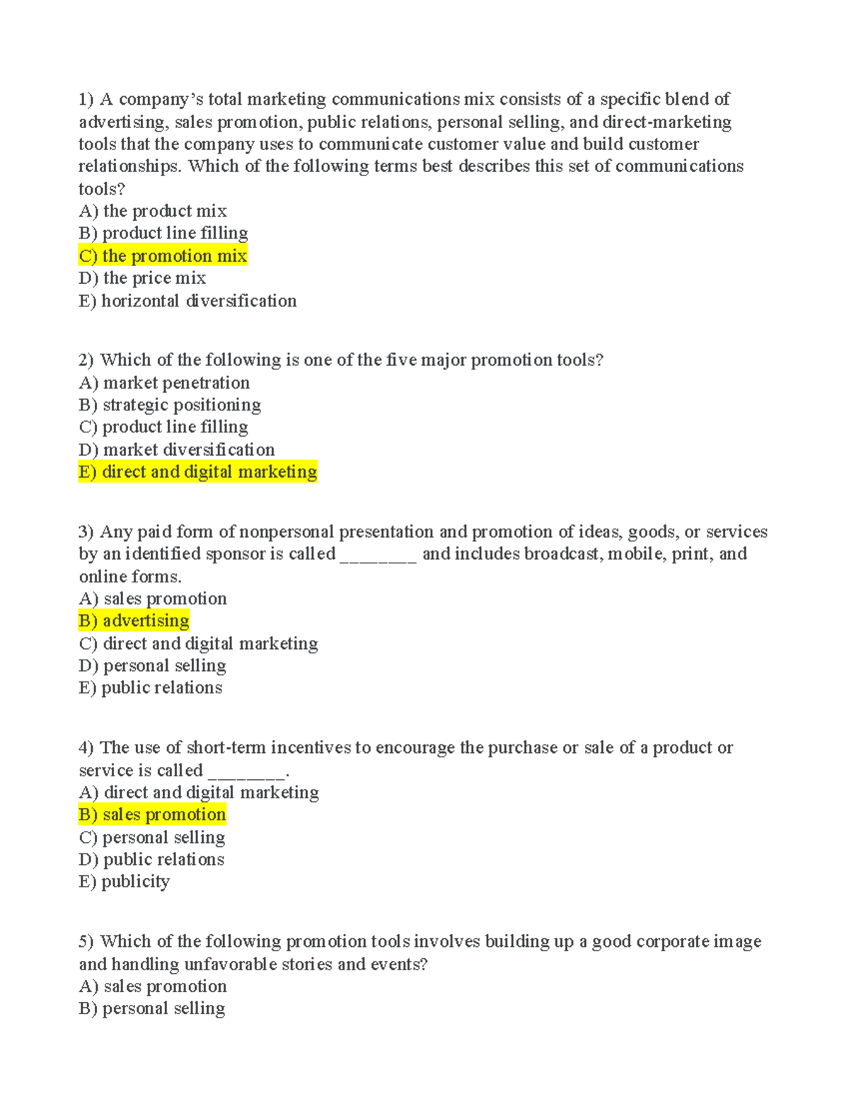 Chap8 - Marketing Communications Mix Study Guide (MKT) - Studocu