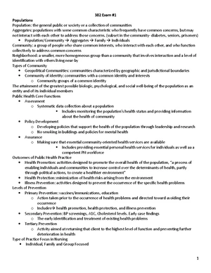 Nursing - Study Notes, Assignments & Exams - Studocu