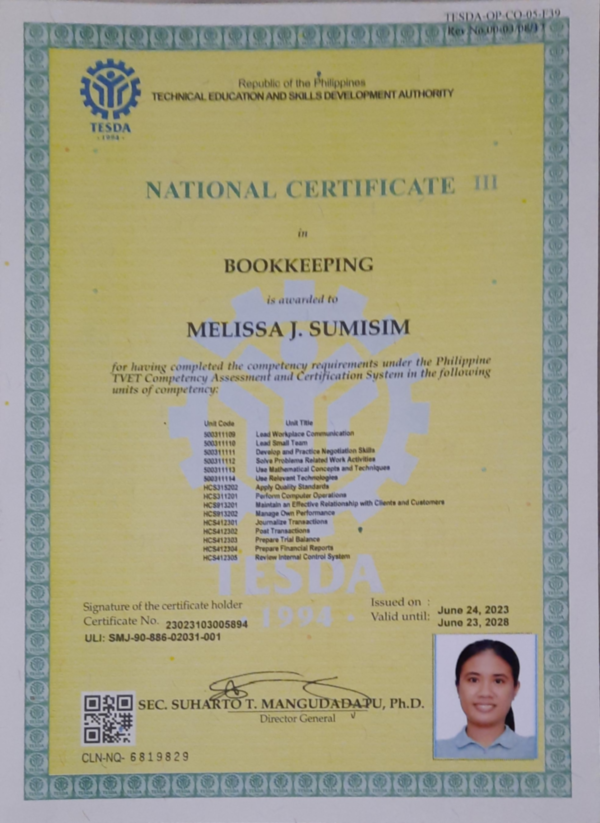 Bookkeeping Nciii - e.g. information technology - Studocu