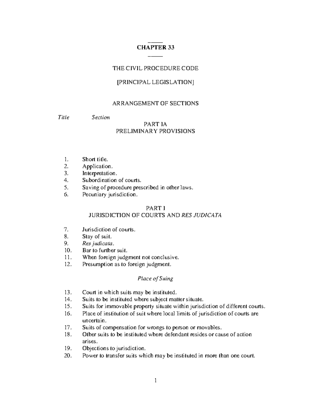 Civil Procedure Code - Chapter 33 Overview and Key Provisions - Studocu