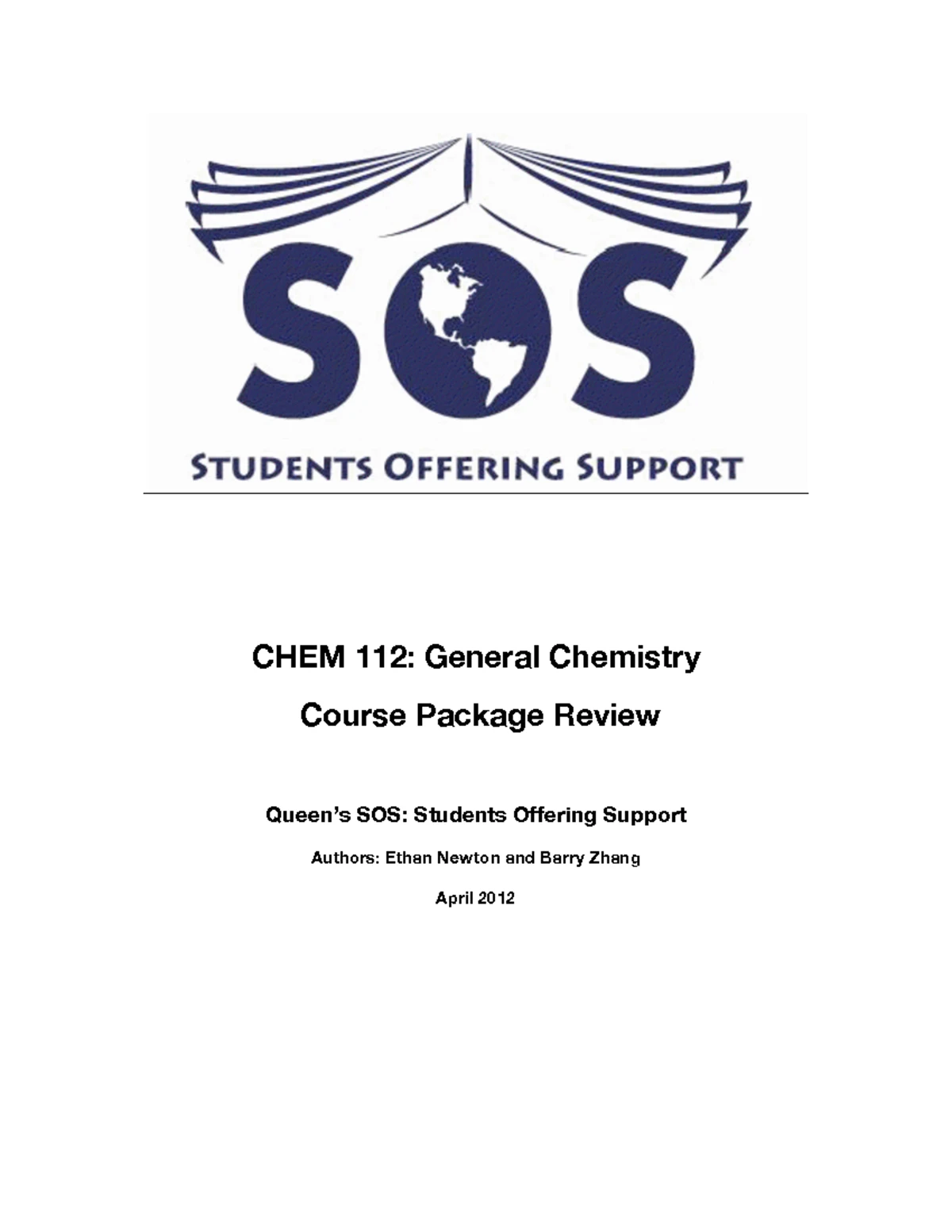 CHEM 112 Syllabus: General Chemistry for 2024-2025 Academic Year - Studocu