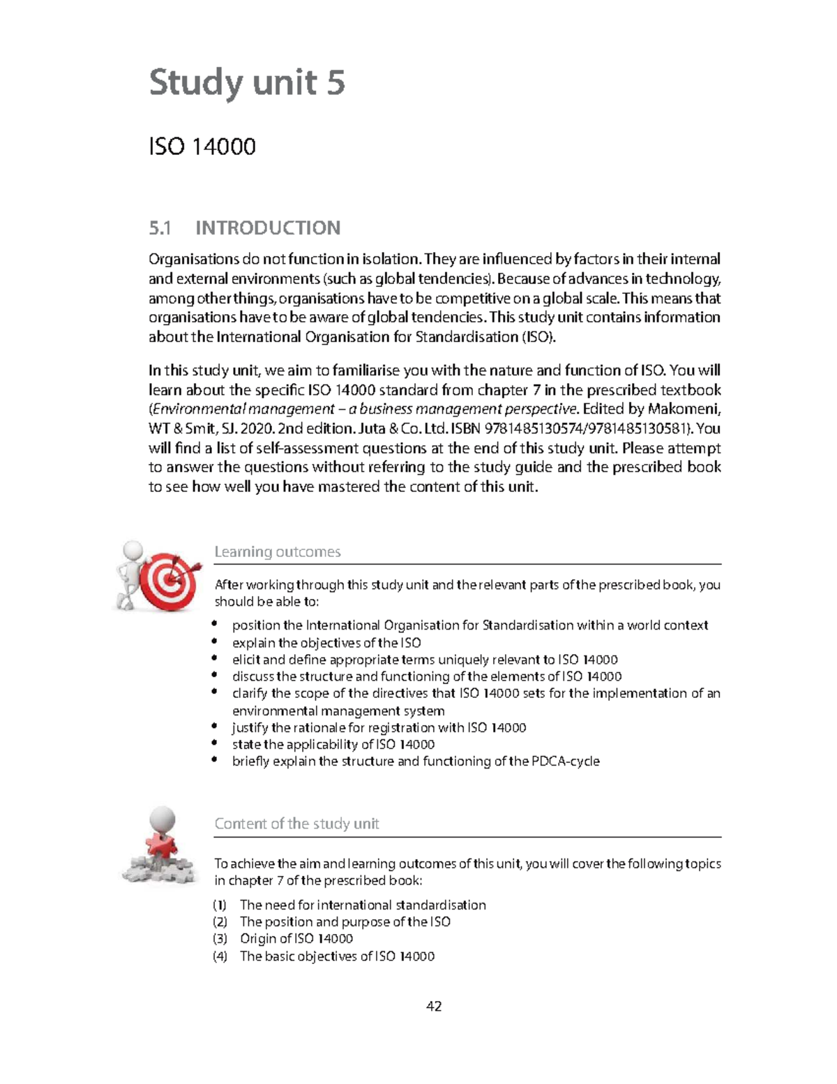 MNO3704 SG LU5 - Study Unit 5: Introduction to ISO Standards - Studocu
