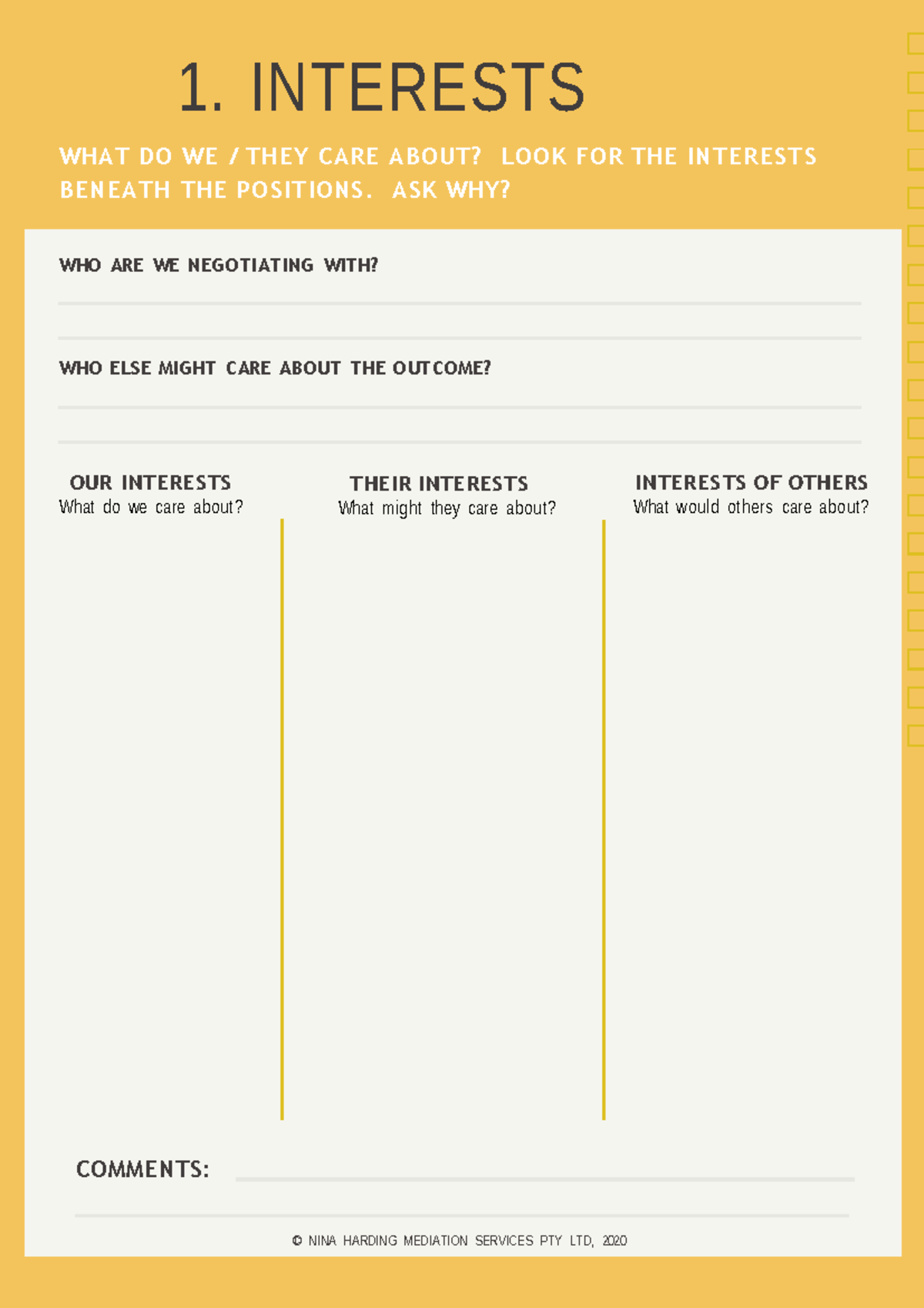 Harvard 7 Element Prep Form: Key Negotiation Strategies and Insights - Studocu