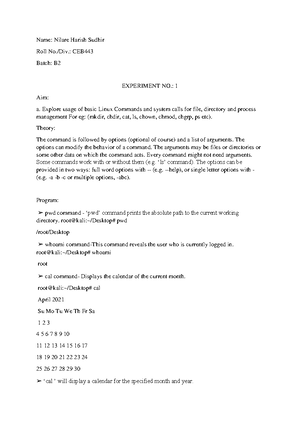 Cloud Computing Experiment 03 Studying Bare Metal Hypervisor - Name: Nilare Harish Sudhir - Studocu