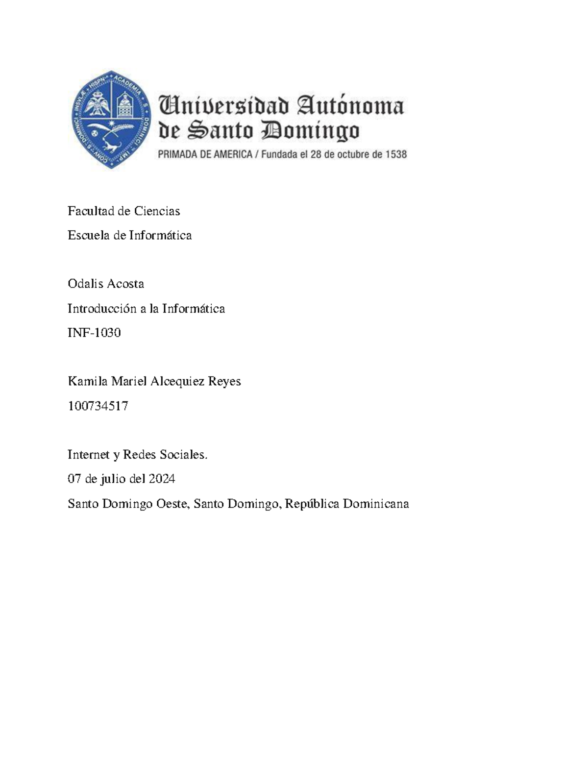 Tarea Práctica 5: Internet y Redes Sociales - INF-1030 Verano 2024 ...