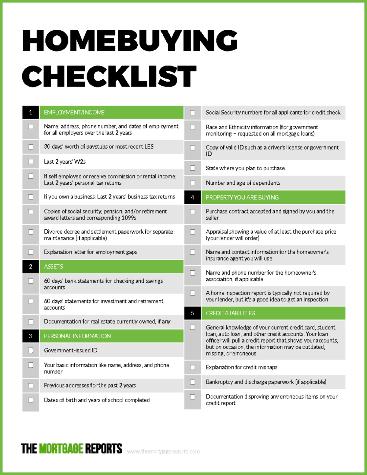 HOMEBUYING CHECKLIST: Essential Documents for Mortgage Approval - Studocu