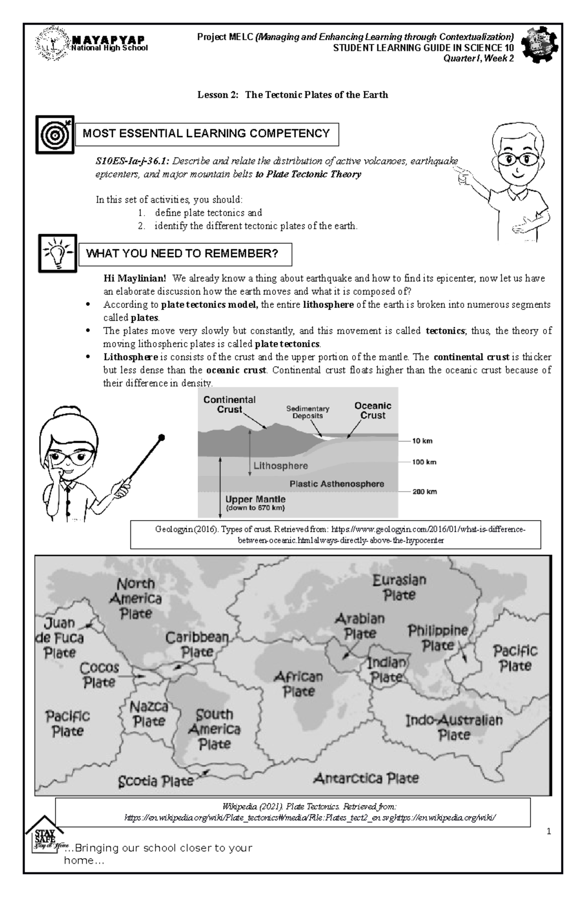 Science 10-Q1-WK2-DO QA - .. our school closer to your Lesson 2: The ...