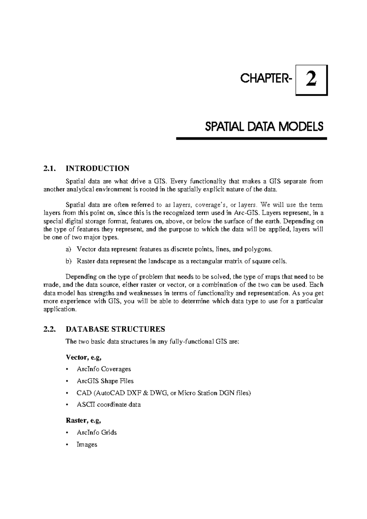 Spatial Data Models: Understanding Vector and Raster Structures - Studocu