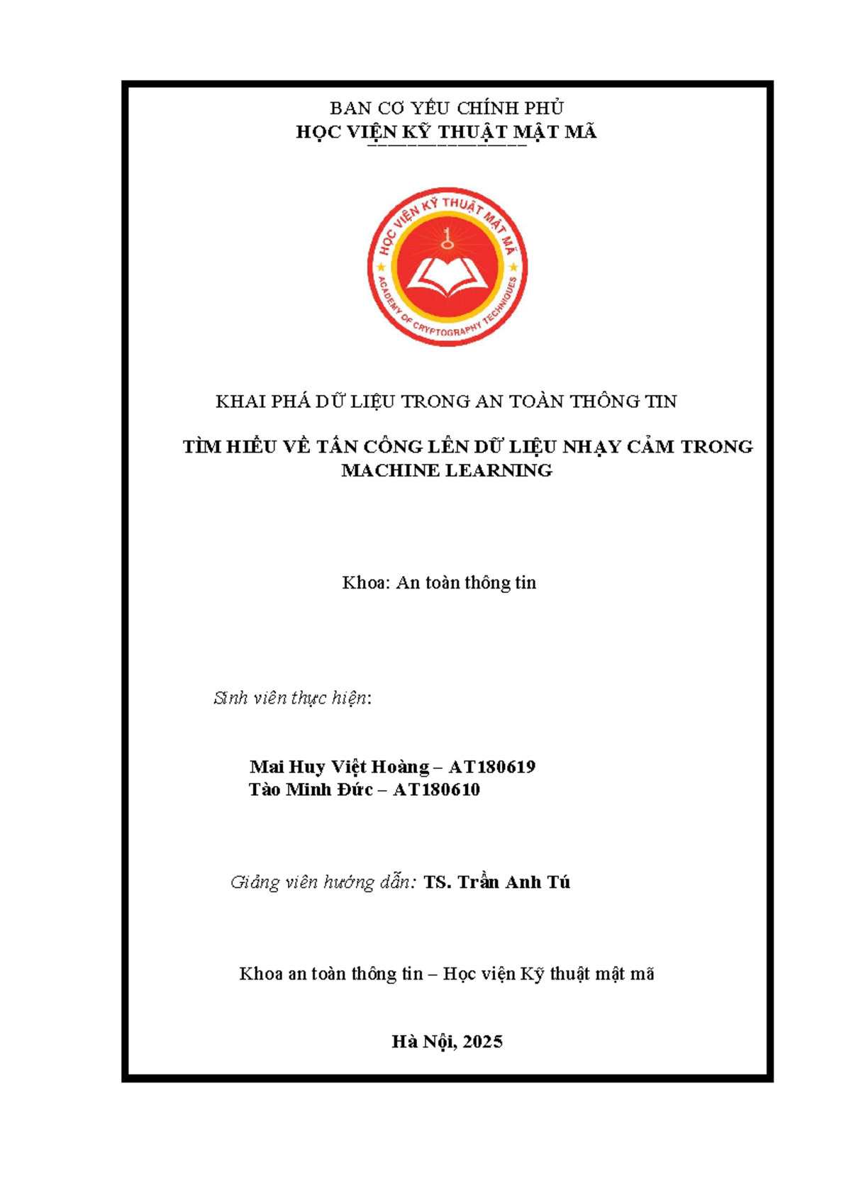 Khai phá dữ liệu lam moi - ngol - BAN CƠ YẾU CHÍNH PHỦ HỌC VIỆN KỸ ...