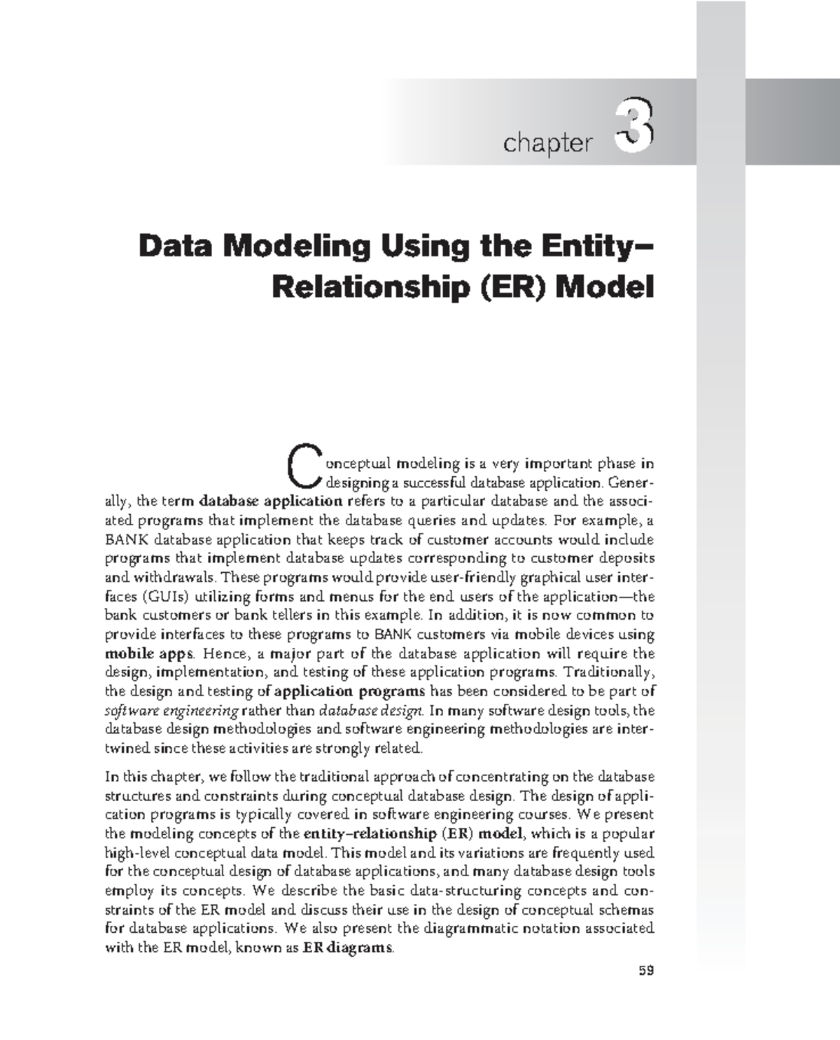 Chapter 3 - Data Modeling with ER Model Concepts and Applications - Studocu