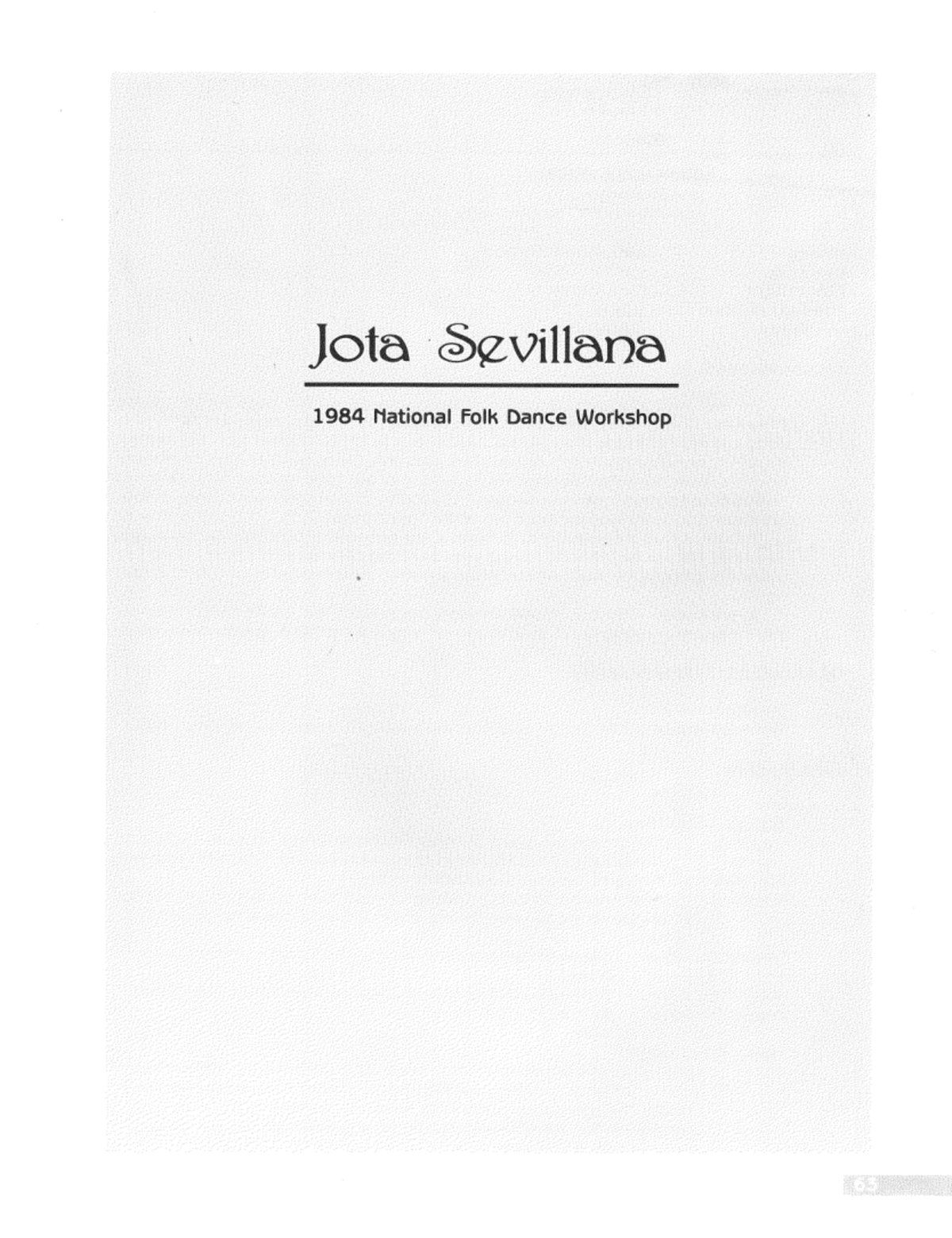 Jota Sevillana Dance Notation and Cultural Insights (FOLK 1984) - Studocu