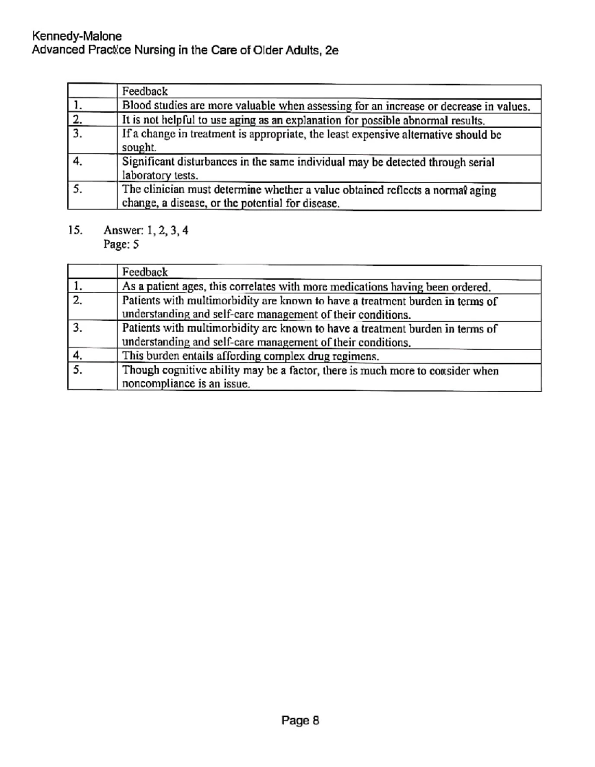 Advanced Practice Nursing: Care of Older Adults - Quiz 92 - Studocu