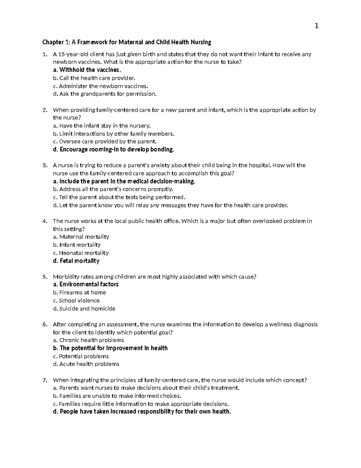 MC Module 1 Chapters: Essential Study Guide for Exam 1 Preparation ...