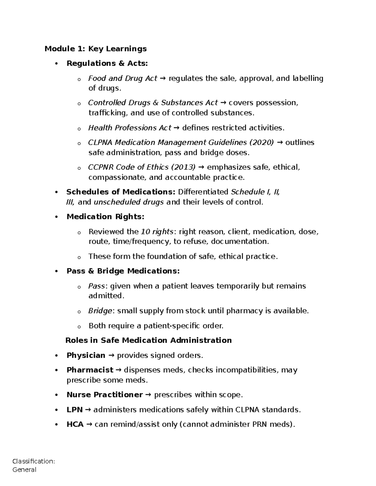 Exam 1 Module Review: Key Concepts in Pharmacology (PHARM3) - Studocu