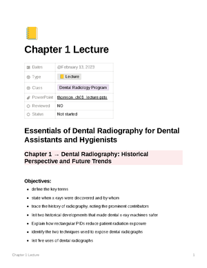 Chapter 3 Notes The Dental X-ray Machine Components and Function - À ...