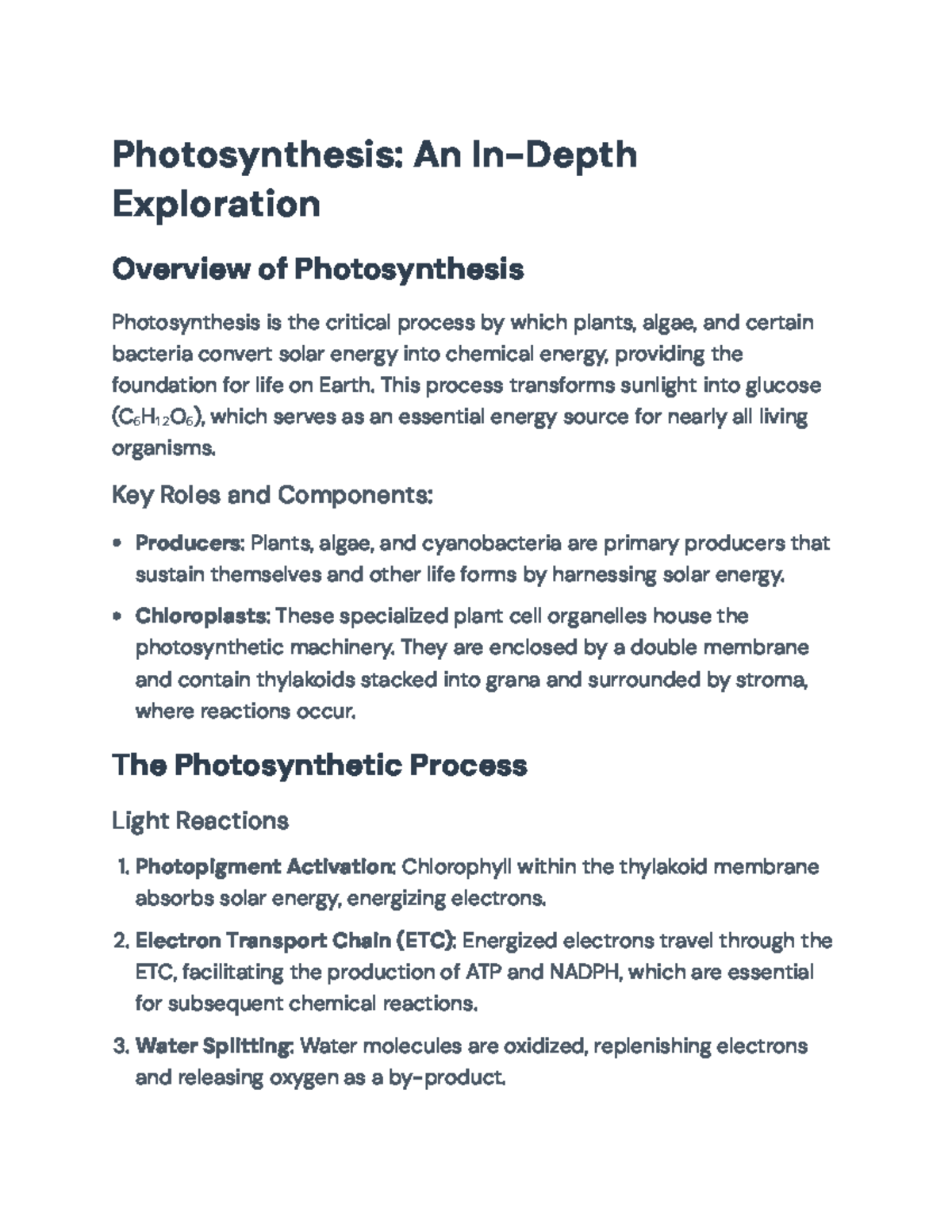 Photosynthesis Overview: Mechanisms, Importance, and Variations ...