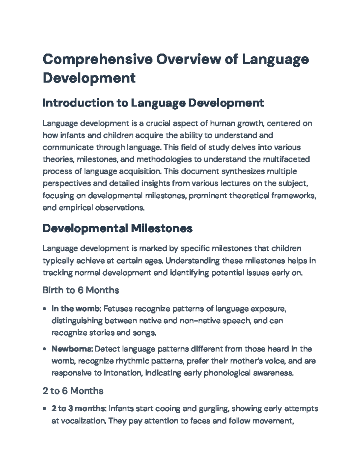 Comprehensive Insights on Language Development: Theories & Milestones ...