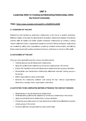 Assignment 2 and rubric 2023 - CDD 733/ Assignment 2 Understanding a ...