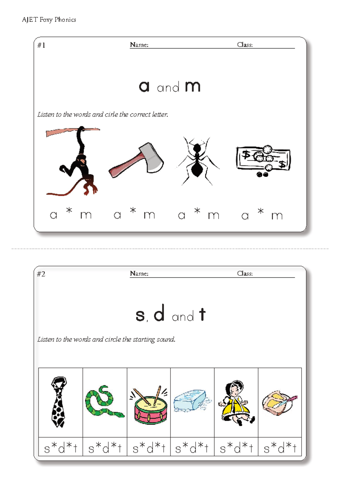 AJET Foxy Phonics: Beginning Sounds Worksheets and Spelling Tests - Studocu