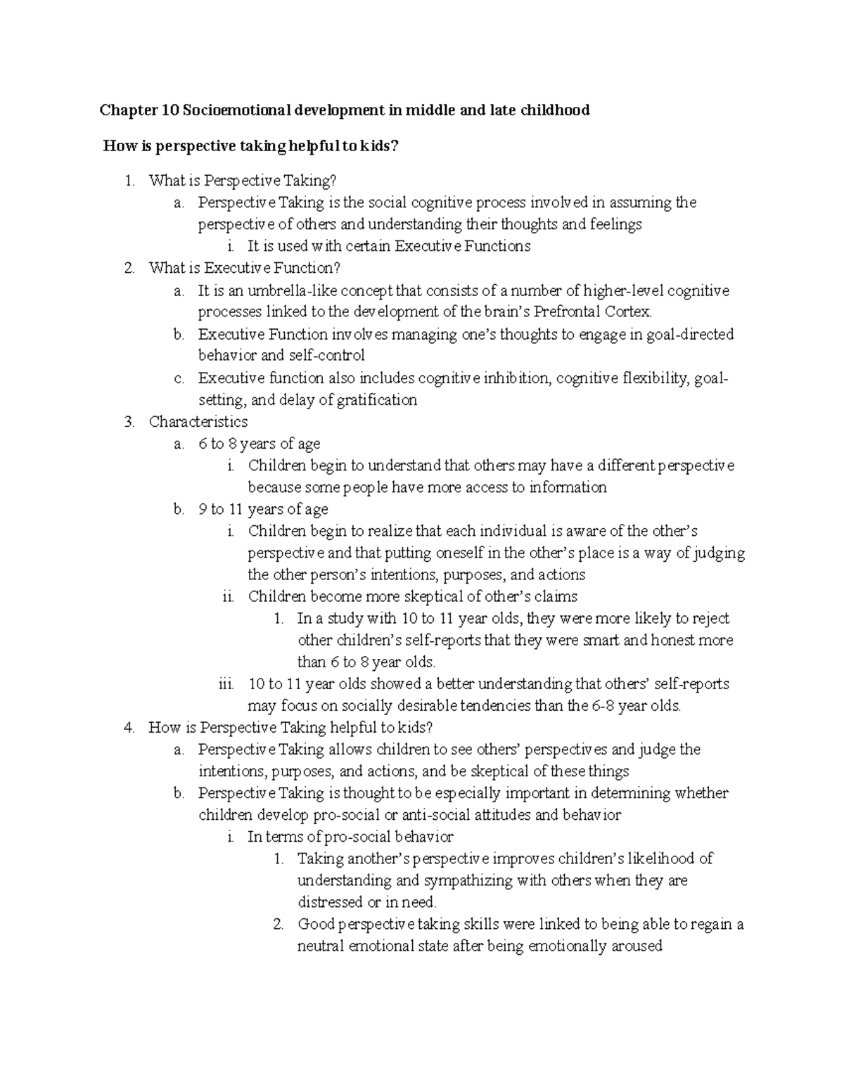 Chapter 10 Study Guide - Chapter 10 Socioemotional development in ...