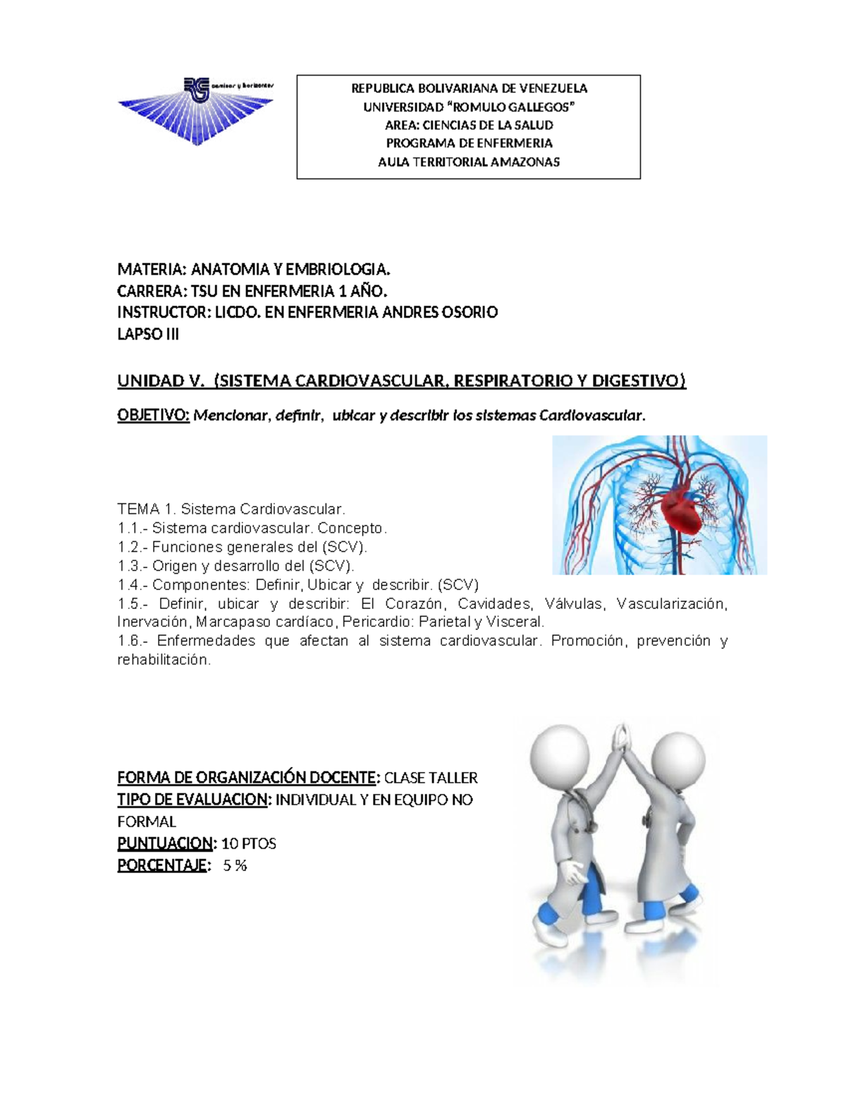 Anatomía III - Actividad I: Sistema Cardiovascular y sus Funciones ...