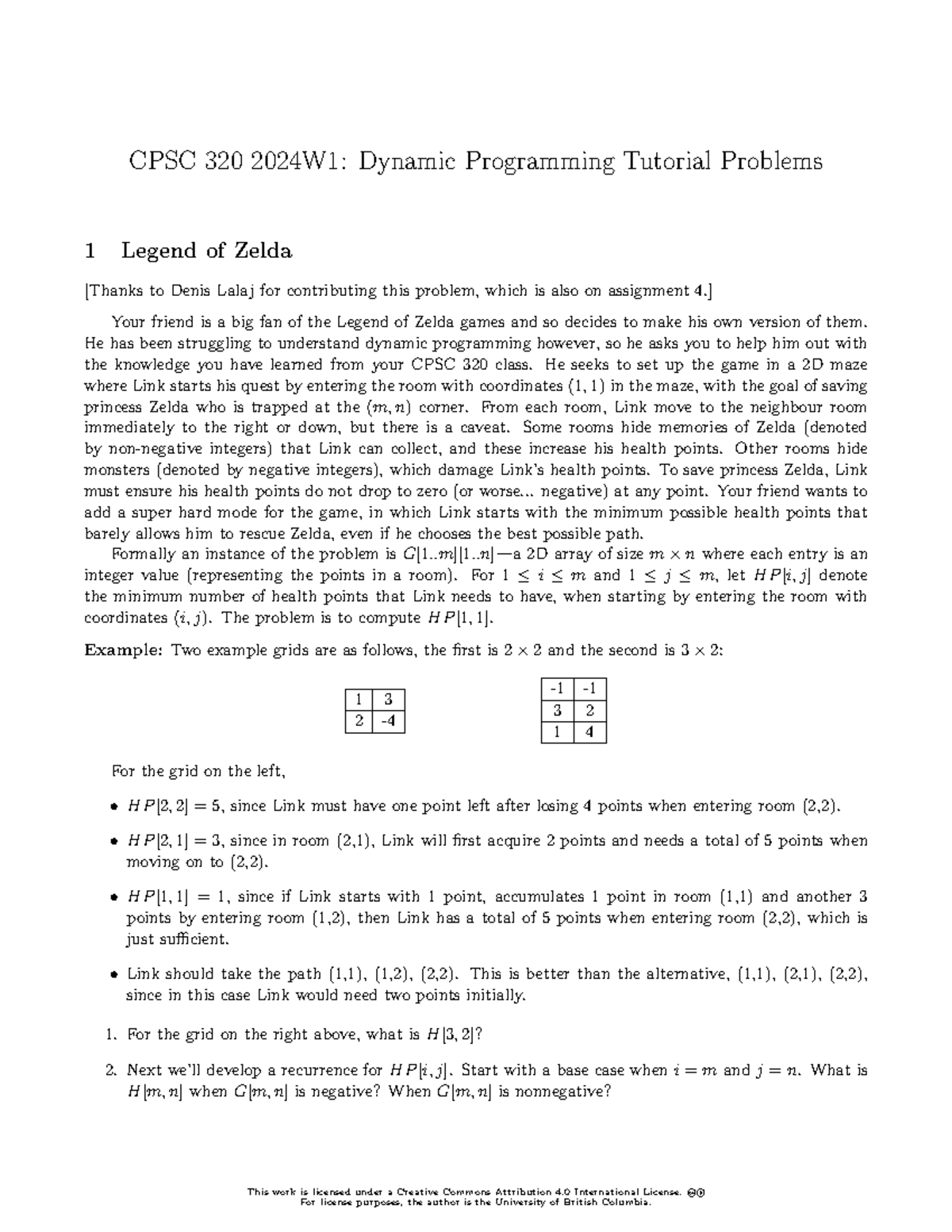 T5 - tutorial 5 - CPSC 320 2024W1: Dynamic Programming Tutorial ...