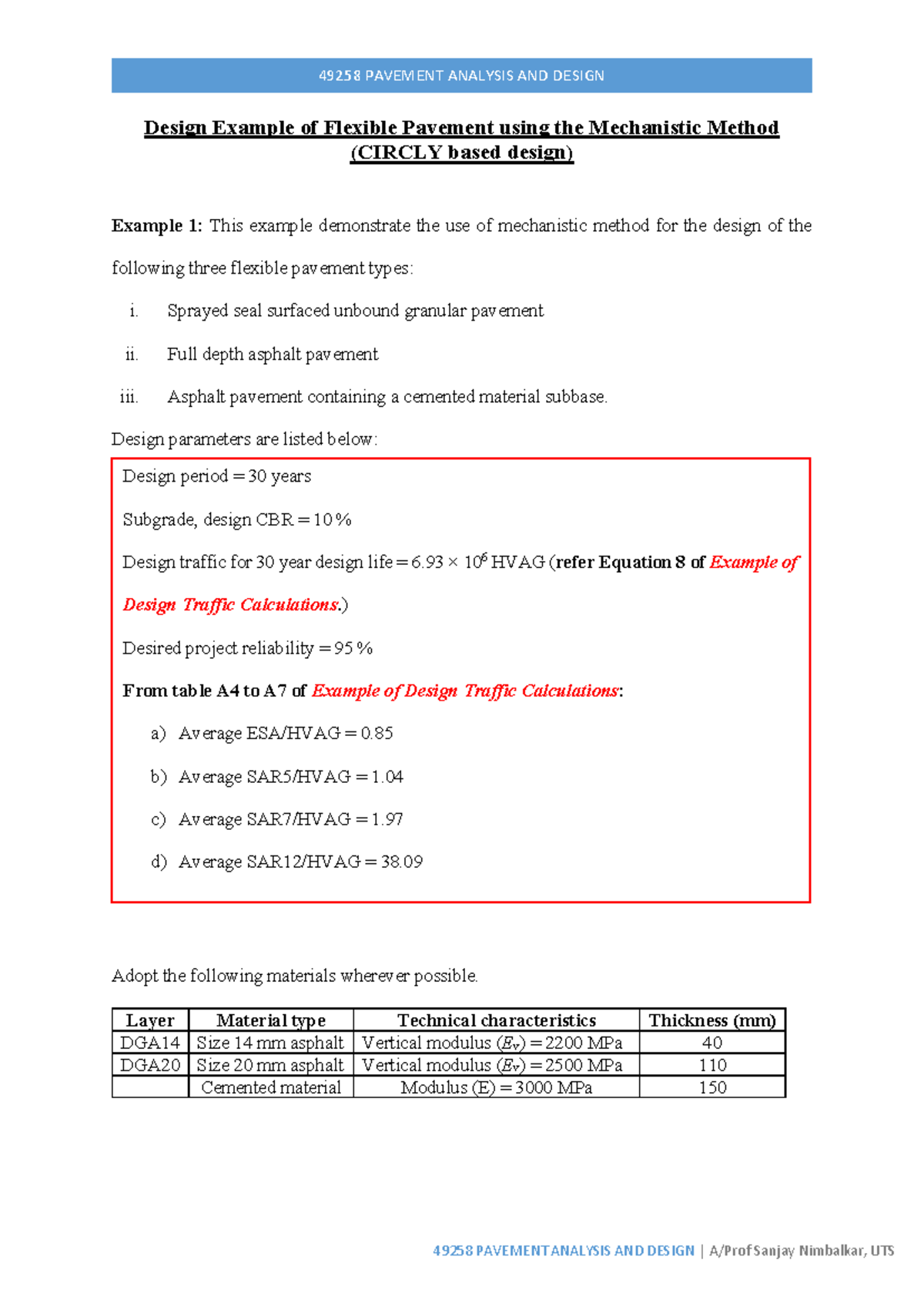 Week 6 - Flexible Pavements Design Examples Using Mechanistic Method ...