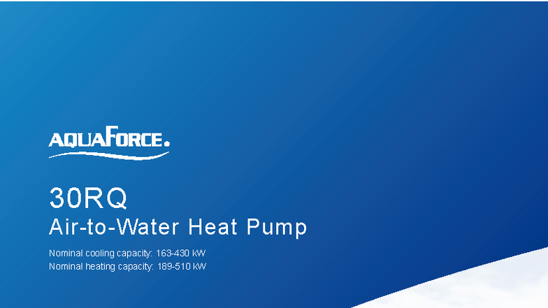 30RQ-C Chiller Catalog: Nominal Cooling & Heating Capacities - Studocu