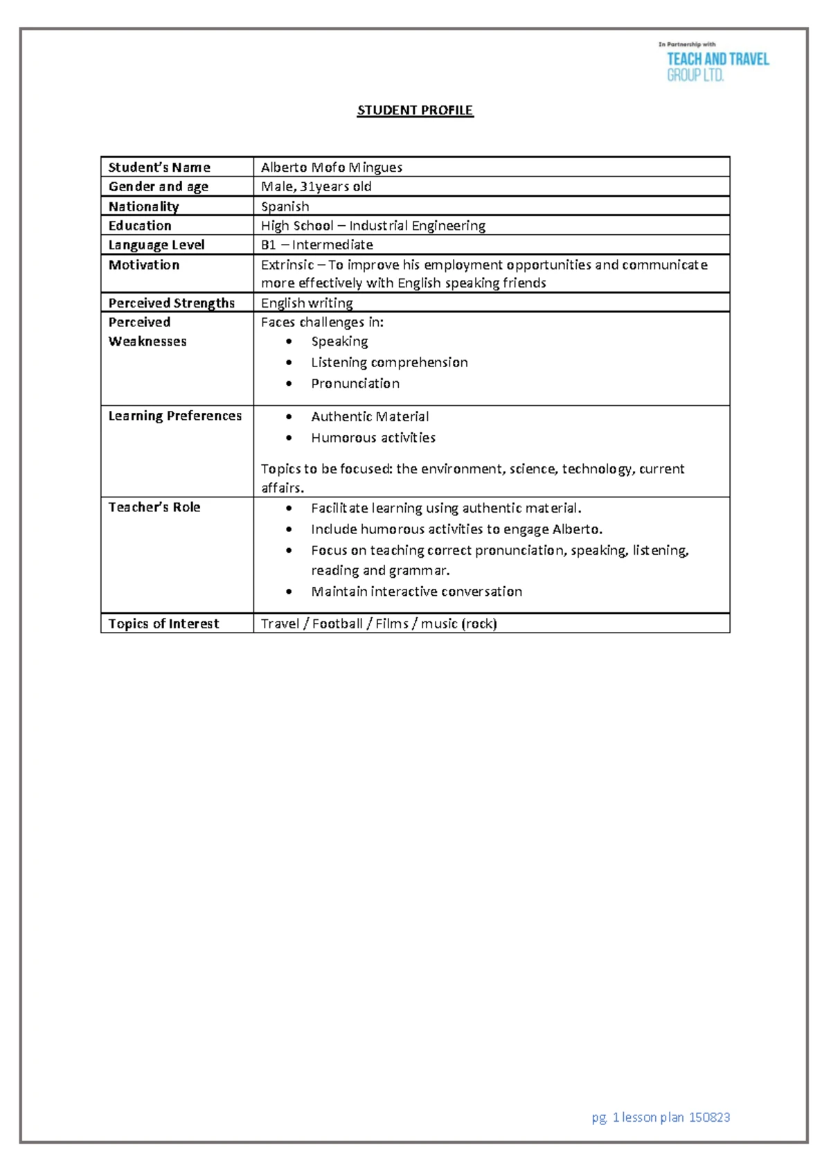 Assignment 2: Comparative Adjectives Lesson Plan (A2 - Pre-Intermediate ...