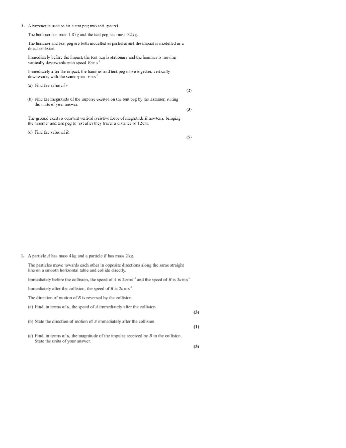M1 HW2 (Momentum) - Hammer and Particle Collision Analysis - Studocu