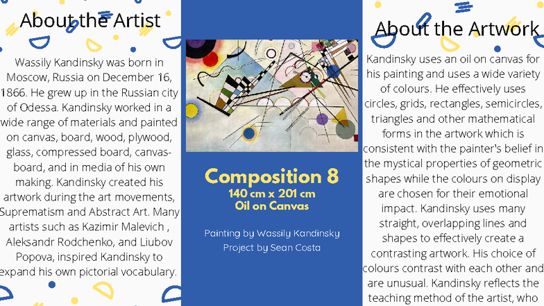 Wassily Kandinsky: Exploring Composition 8 at Modern Art Fest - Studocu