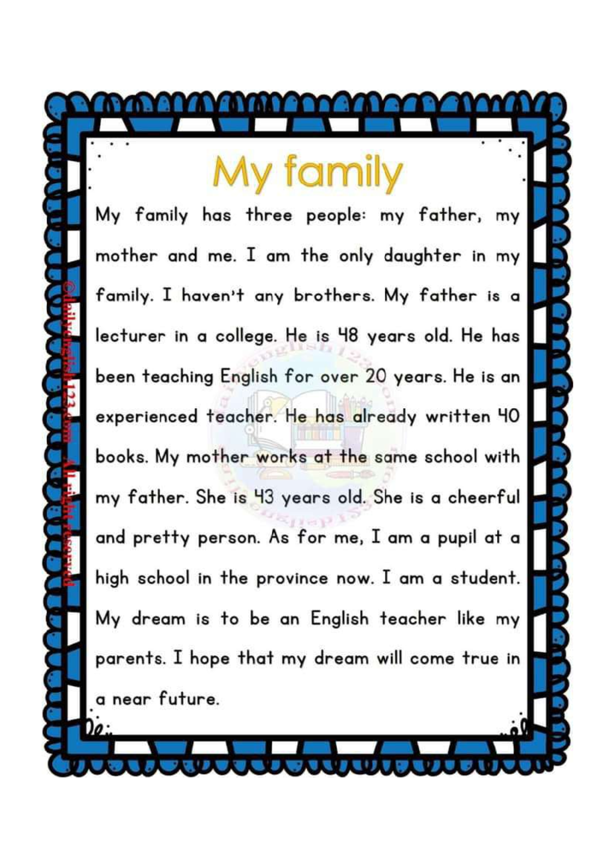 Family.my family lovely family essay pragraoh my family - English I (Functional English) - Studocu