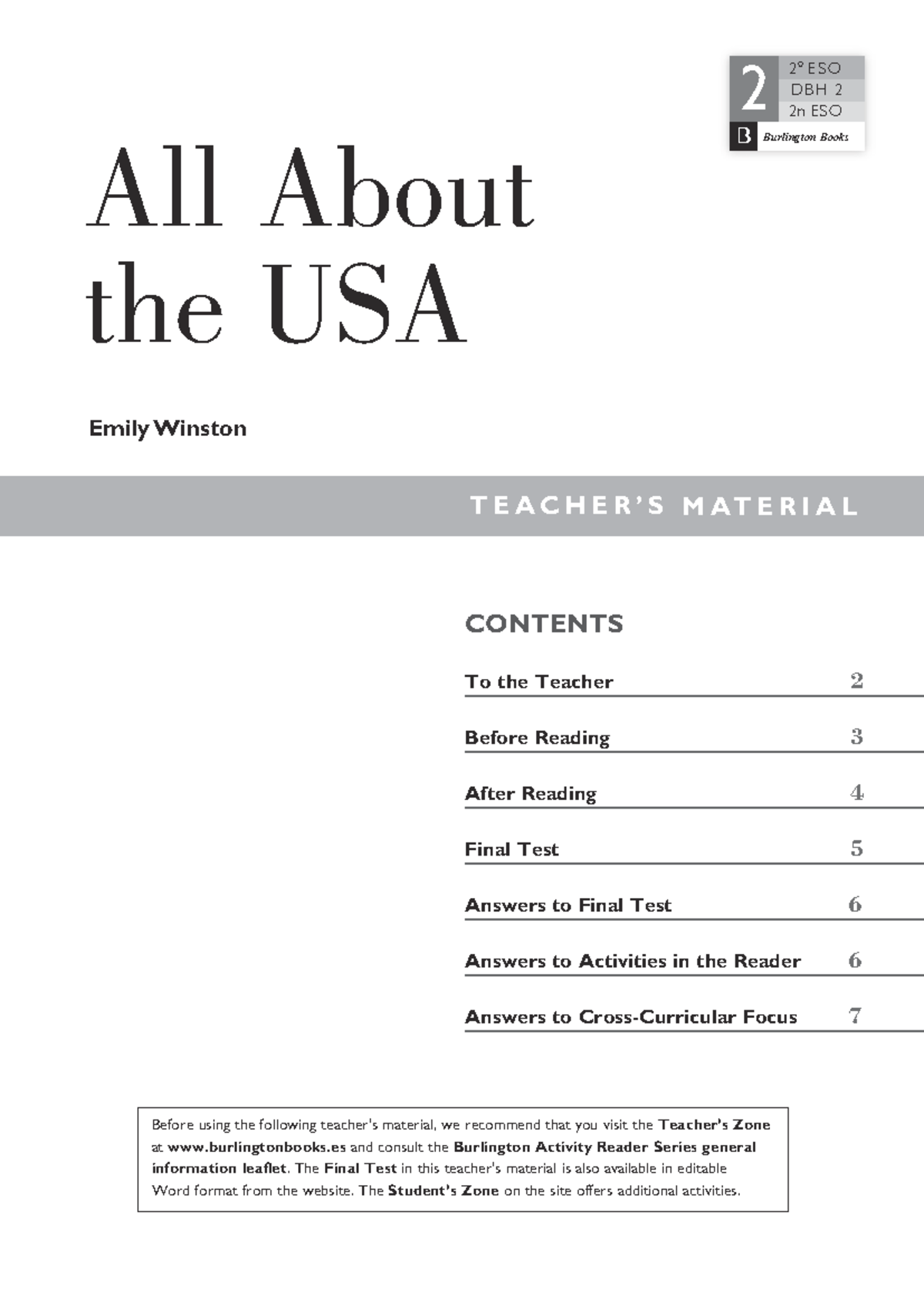 All About the USA: Teacher's Material for TM 13335 Final Test Guide ...