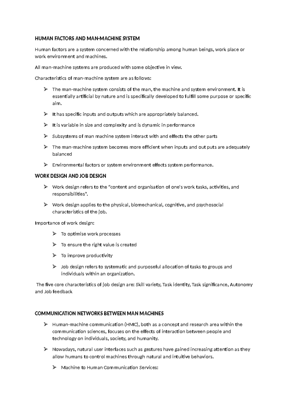 HUMAN FACTORS AND MAN-MACHINE SYSTEM: A Comprehensive Overview - Studocu