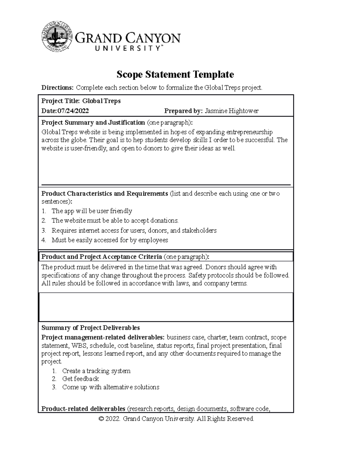 BIT 415 RS Scope Statement Template - Scope Statement Template ...