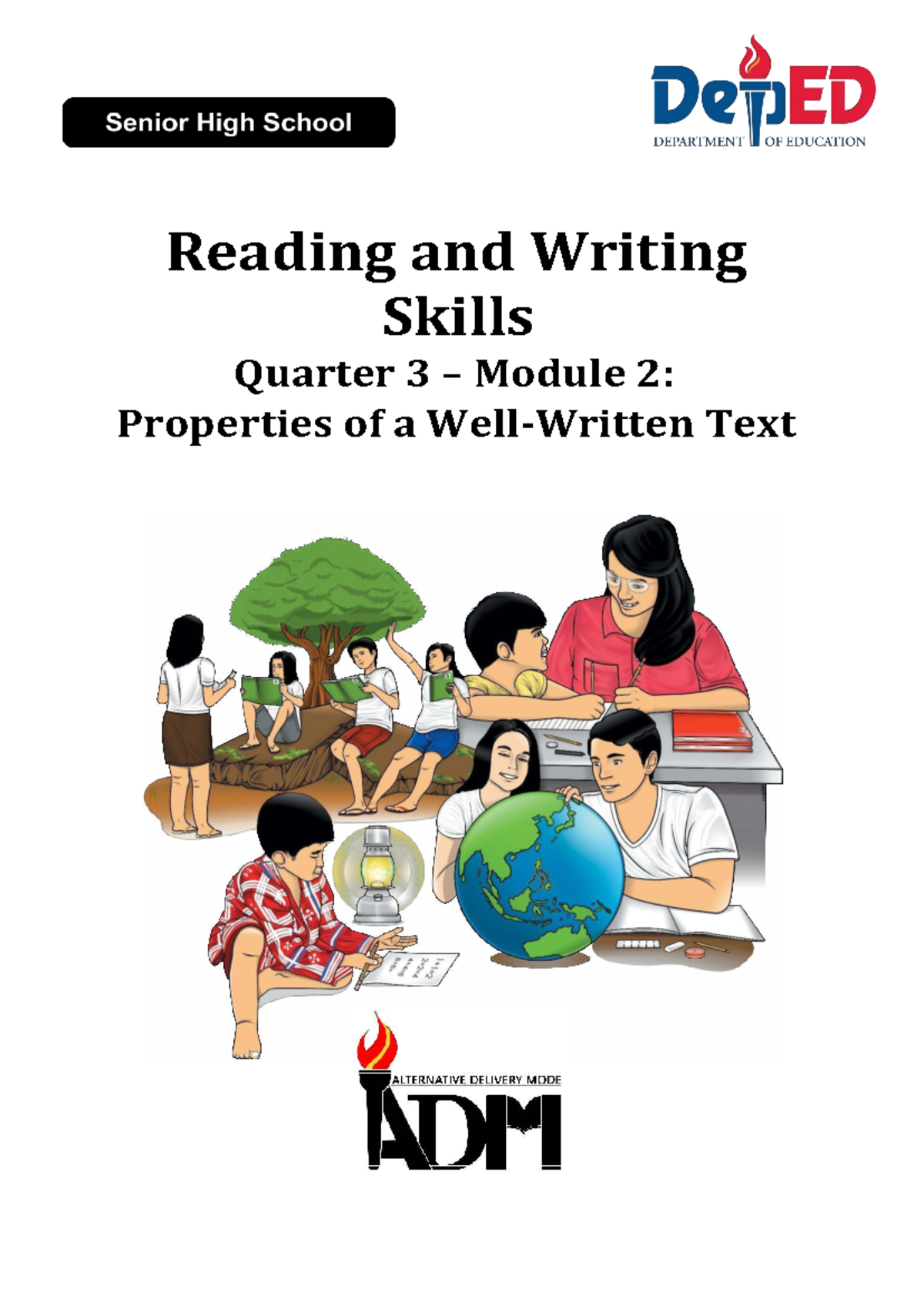 Reading and Writing Skills ADM Q3 M2: Properties of a Text - Studocu