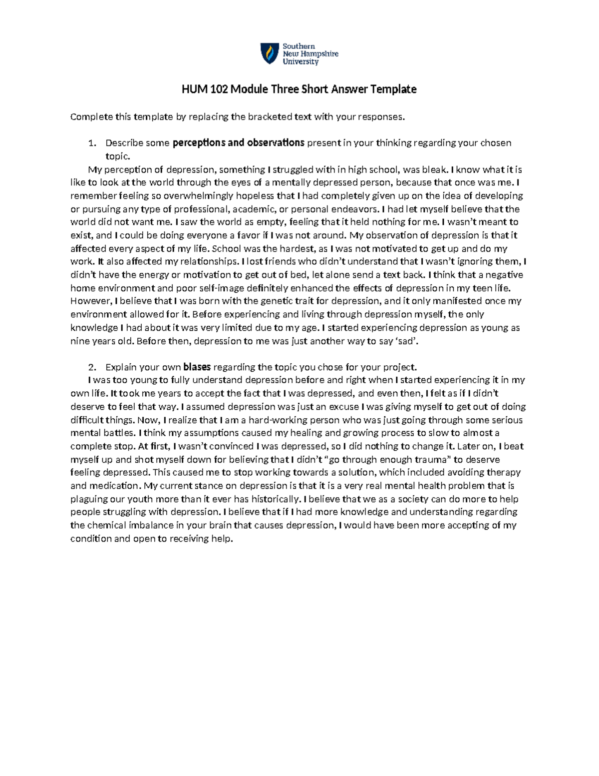 HUM-102 Module 3 Short Answer 2 - HUM 102 Module Three Short Answer ...