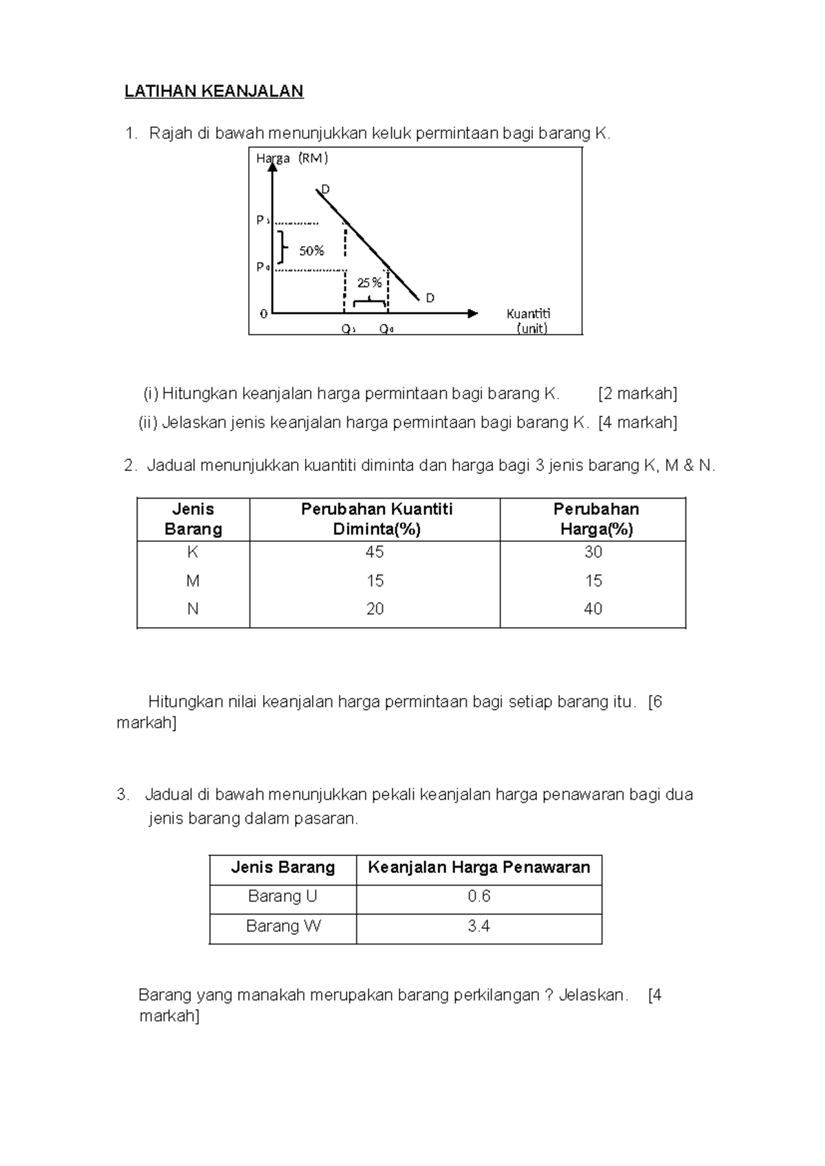 Keanjalan Harga Permintaan dan Penawaran - Notes - Studocu