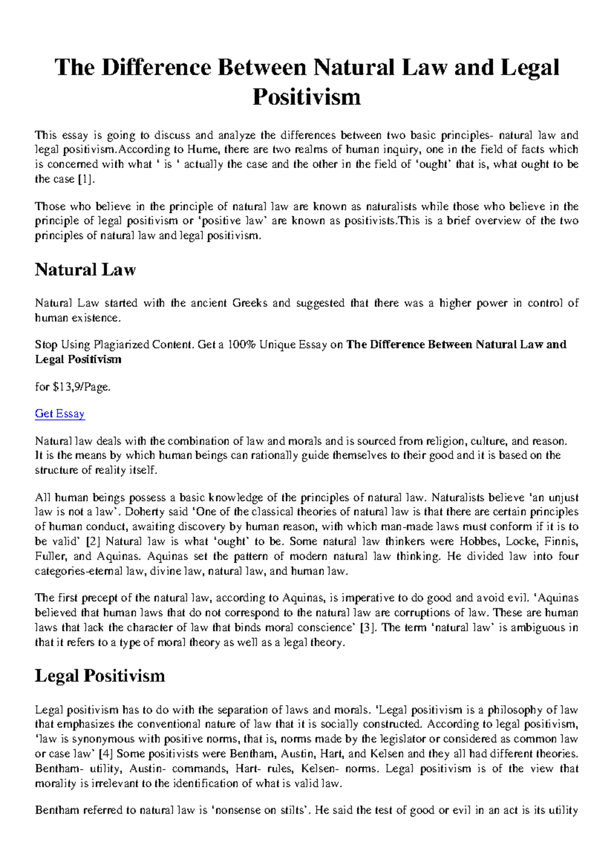 The Difference Between Natural Law and Legal Positivism - The ...