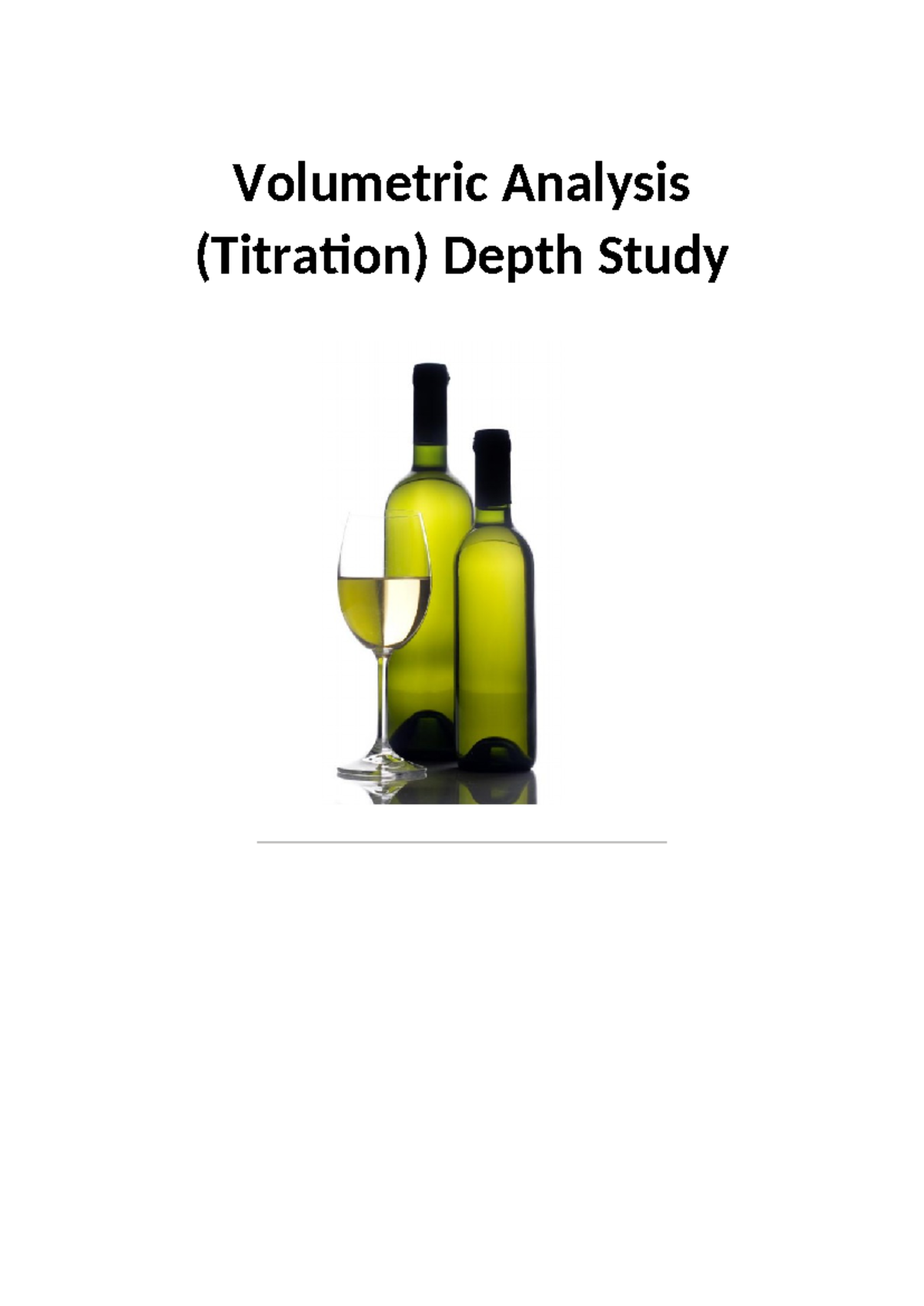 Chemistry Task 3: In-Depth Study of Volumetric Analysis and Titration Techniques - Studocu