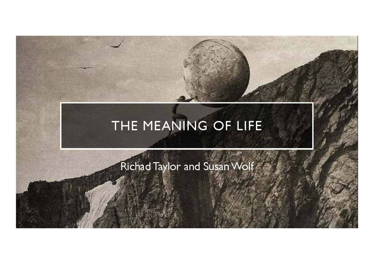 PHIL 101: Pop Quiz #4 on Meaning of Life - Studocu