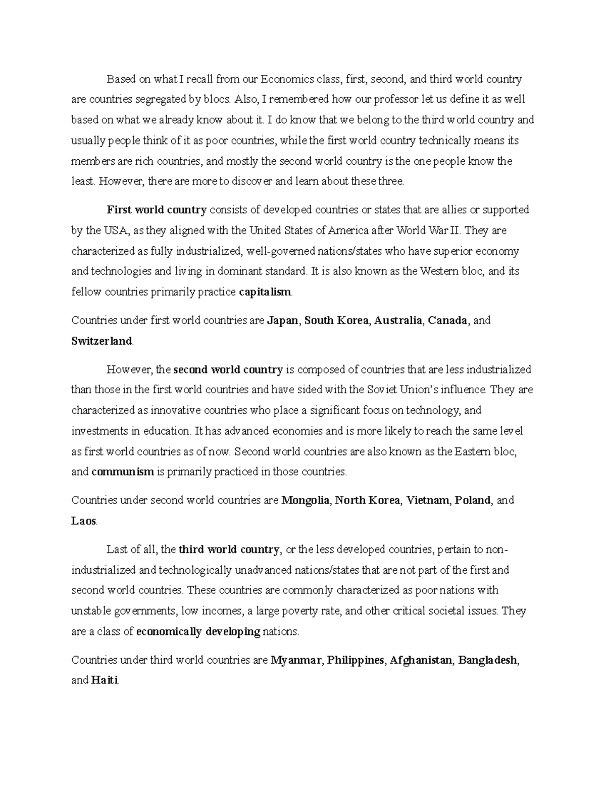 Understanding First, Second & Third World Countries: Economy & Examples ...