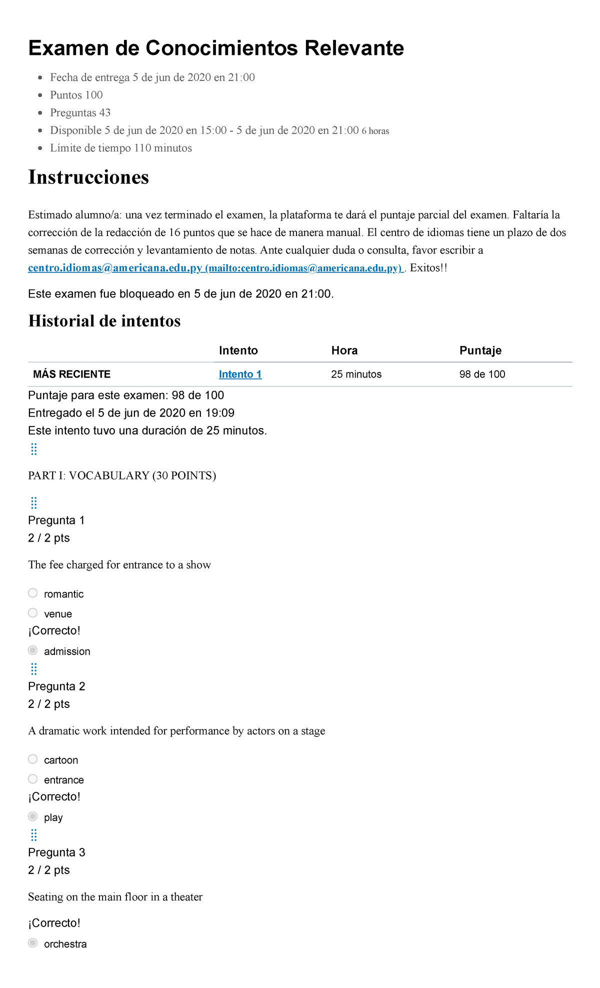 Examen de Conocimientos Relevante Examen de Conocimientos Relevante de Inglés - Examen de - Studocu