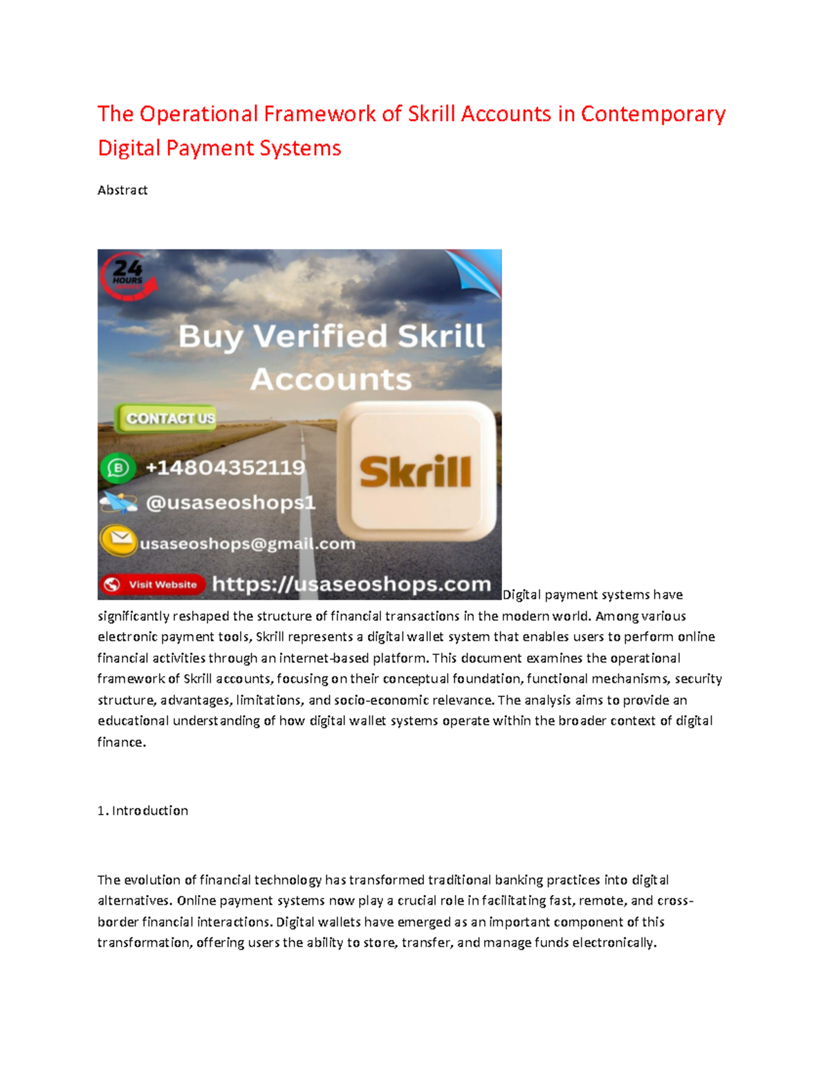 Skrill Accounts: Operational Framework in Digital Payment Systems - Studocu