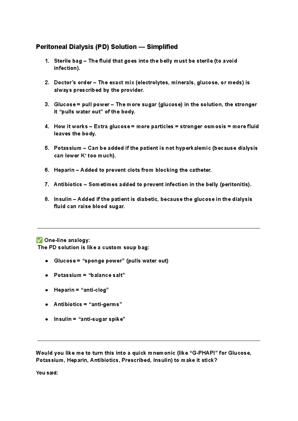 Stud4 - Simplified Peritoneal Dialysis (PD) Solution Overview - Studocu